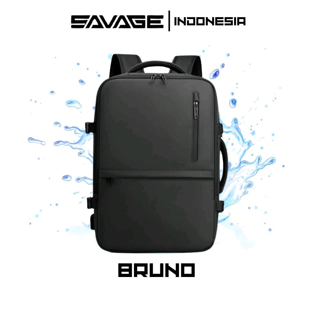 Jual SAVAGE BRUNO Tas Laptop Backpack Pria Wanita Waterproof Anti Air ...
