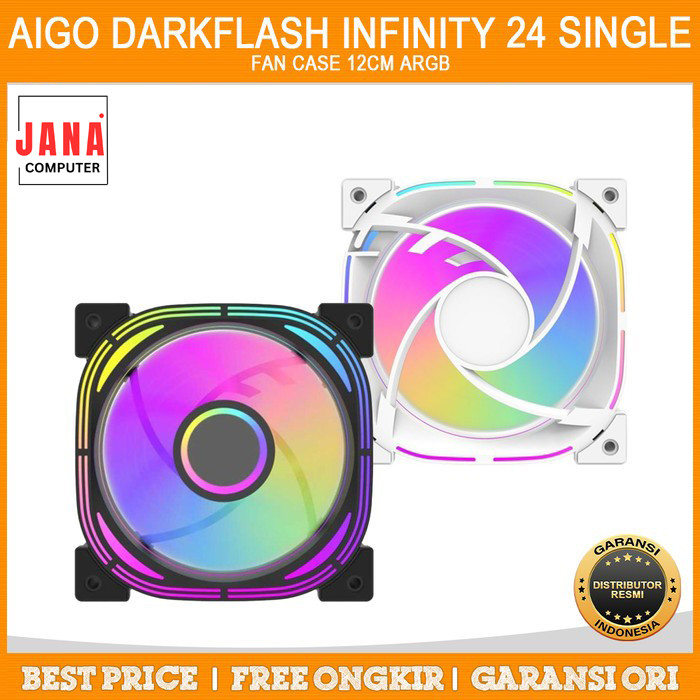Jual FAN CASE AIGO DARKFLASH INFINITY 24 Single Fan 12cm aRGB (Black ...