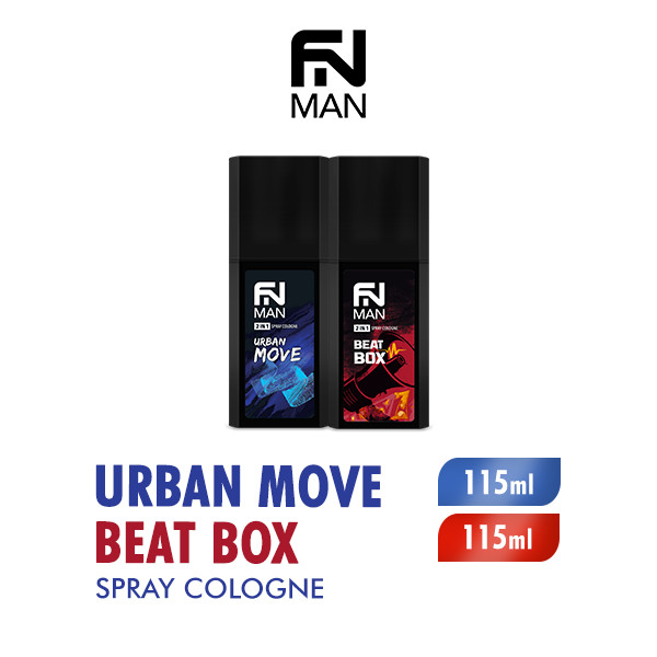 Jual FN Man 2 in 1 Body Spray Beat Box 115 ml + FN Man 2 in 1 Body ...