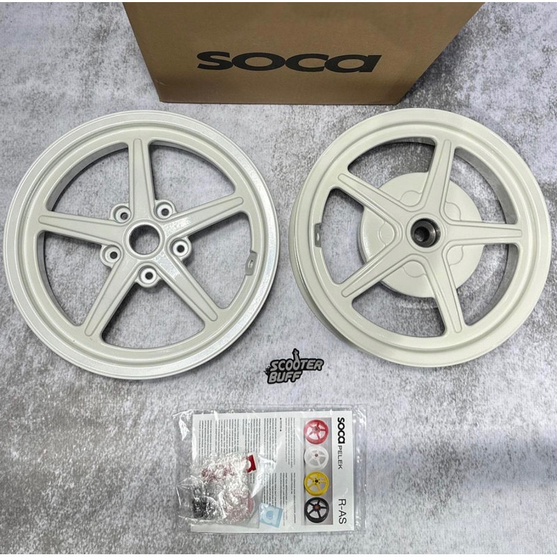 Jual Velg Soca R-AS Front & Rear White Vespa Sprint Primavera S LX Ring ...