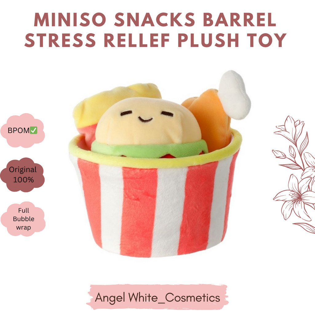 Jual MINISO SNACKS BARREL STRESS RELLEF PLUSH TOY | Shopee Indonesia