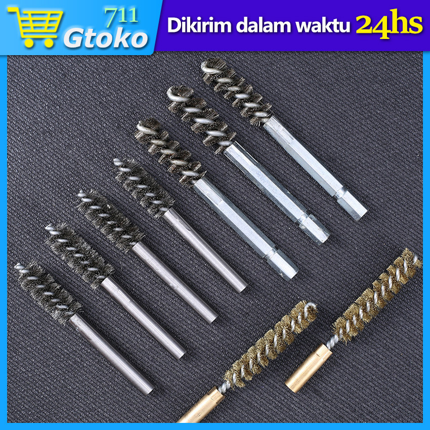 Jual 6Pcs/Set Tube Brush Steel Sikat Kawat Baja Pembersih Pipa 8mm ...