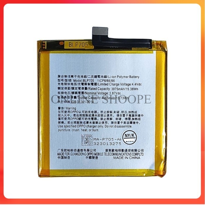 Jual BATTERY / BATERAI OPPO BLP705 / RENO 5 5G / RENO 1 ORIGINAL ...