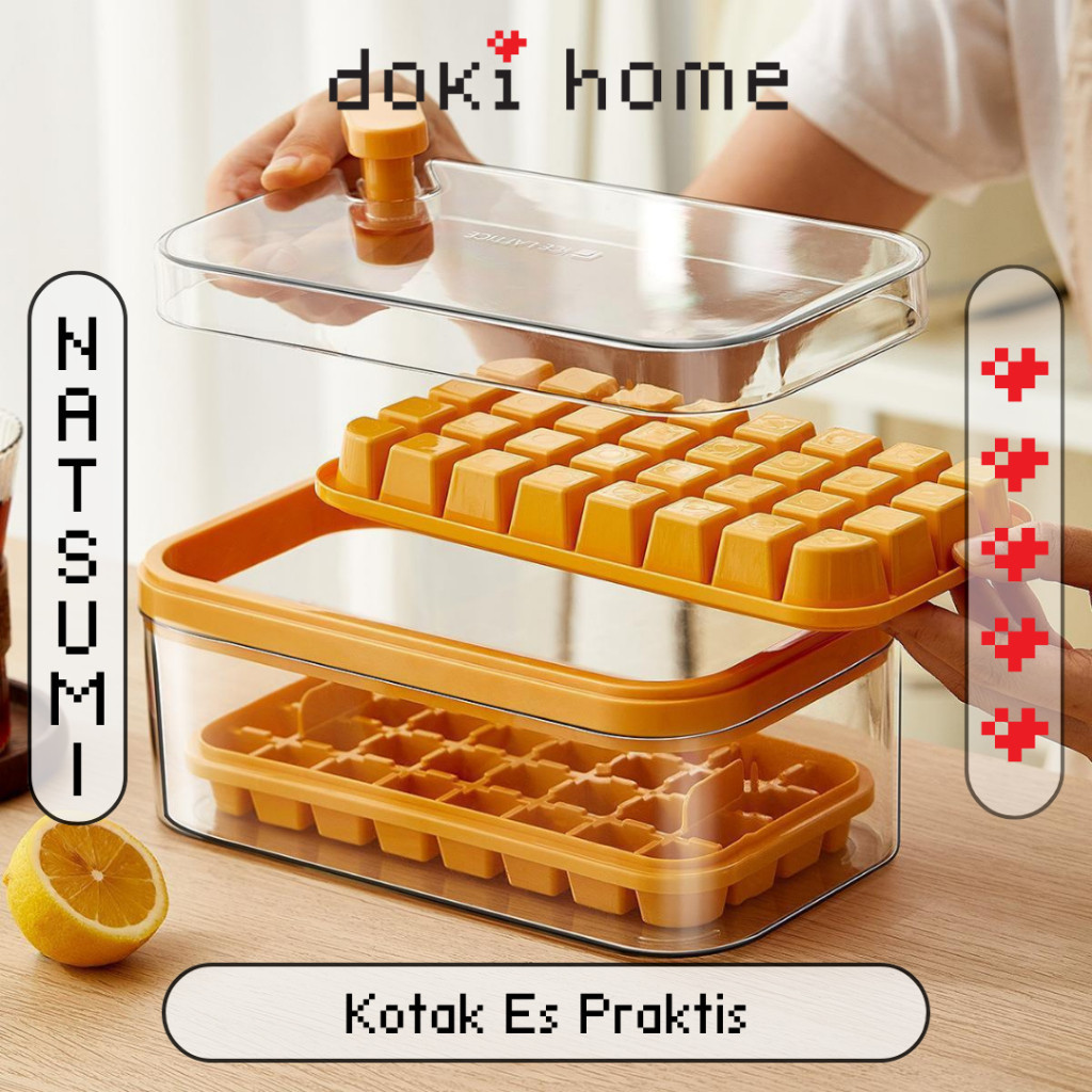 Jual |DOKI| NATSUMI Wadah Es Batu Mudah Tempat Praktis Cetakan ...