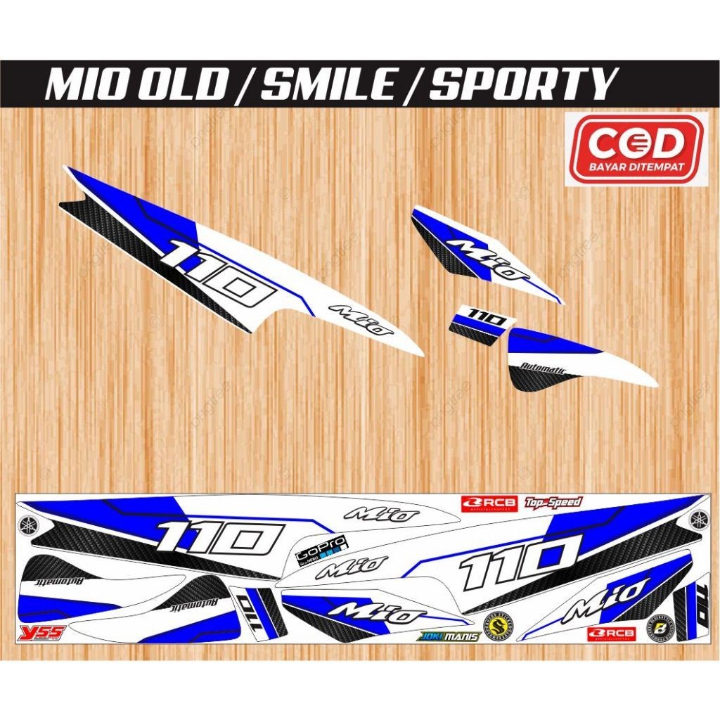 Jual COD/ stiker striping all motor mio old 110 variasi mio smile mio ...