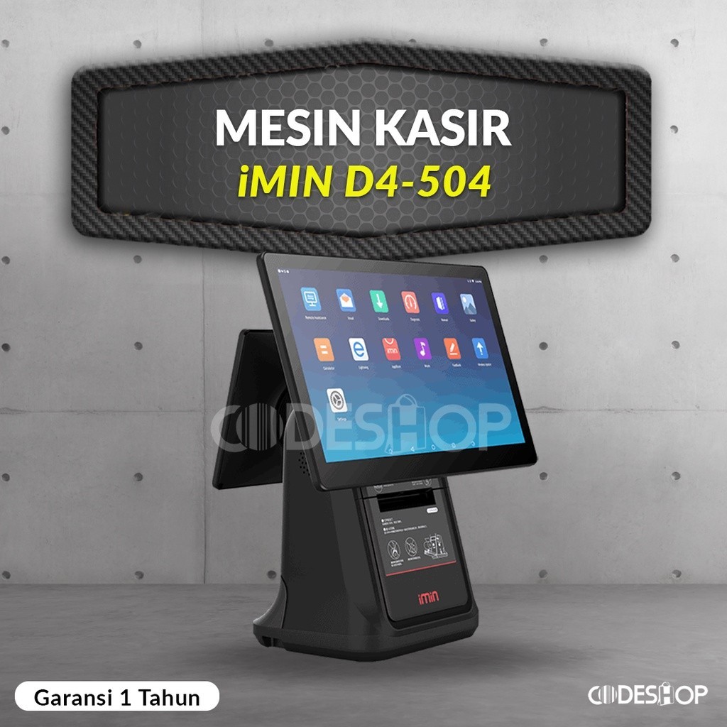 Jual Mesin Kasir Imin D4 504 Pos Android Touchscreen Dual Display