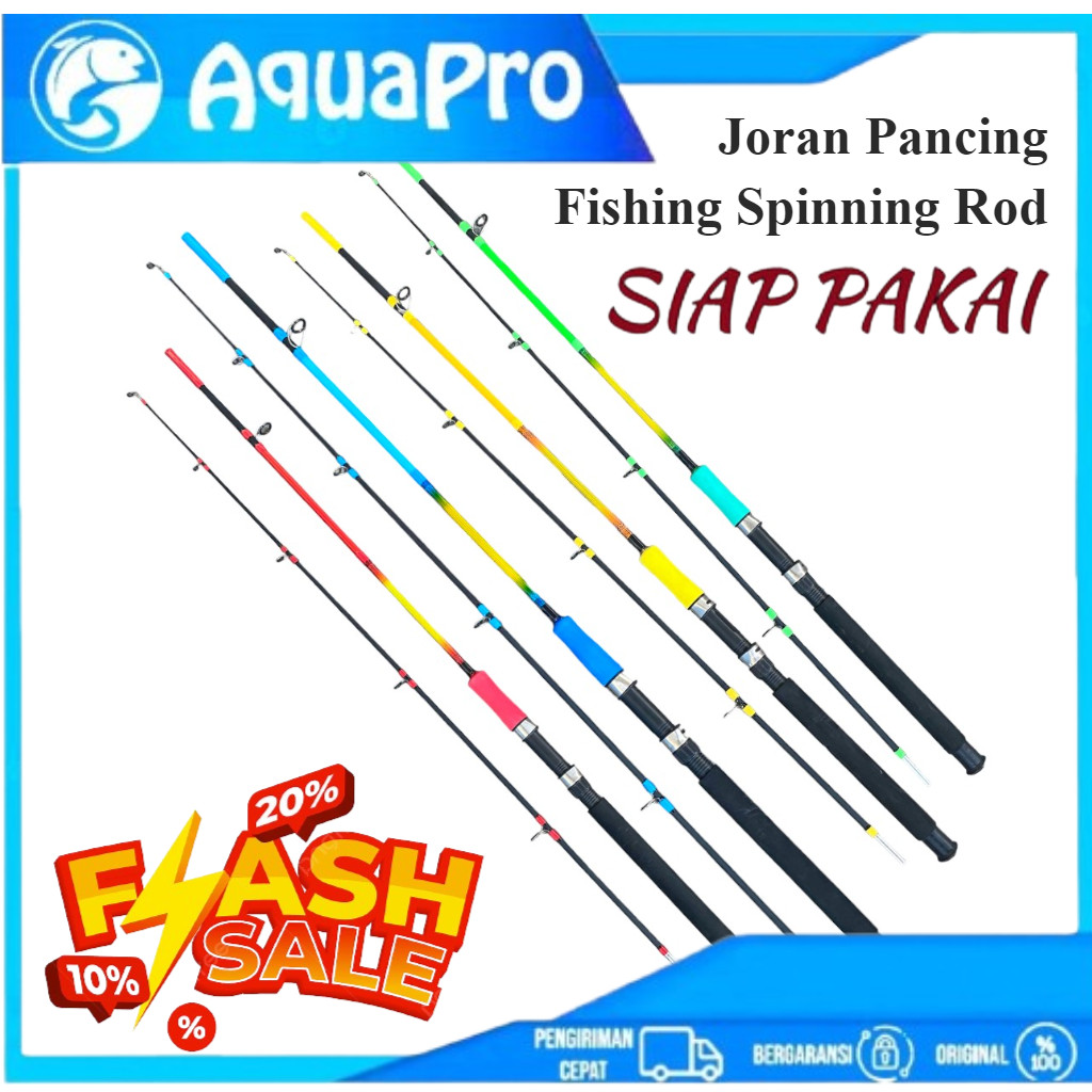 Jual Joran Pancing Spinning Fishing Rod 150 165 180 Bahan Fiber Solid ...