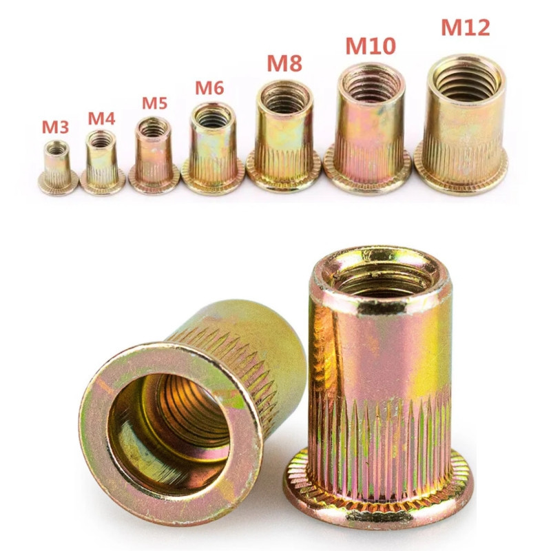Jual 50PCS Rivet Nut M3-M12 Insert Nut Mur Rivet Nutsert Mur Tanam | Shopee Indonesia