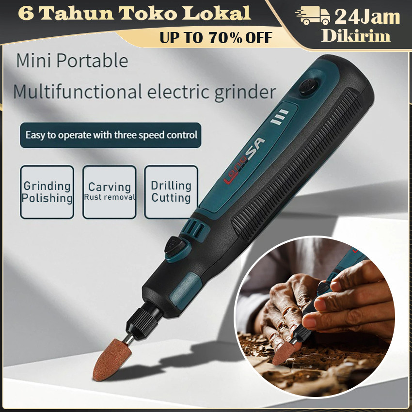 Jual Bor Mini Grinder Set Penggiling Mini USB Isi Ulang Alat Rotary ...
