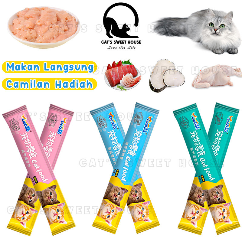 Jual 50pcs Snack Kucing Camilan Kucing Makanan Basah Kucing Pengemukan ...