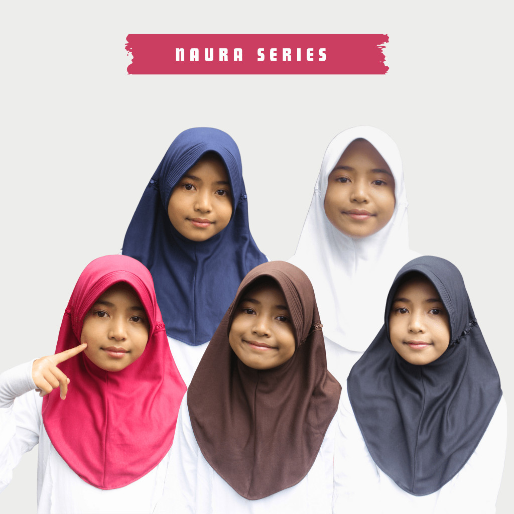 Jual Kerudung Sekolah Anak Bergo Instan 4-13 Tahun Jilbab Pinguin Anak Sekolah bahan kaos ...