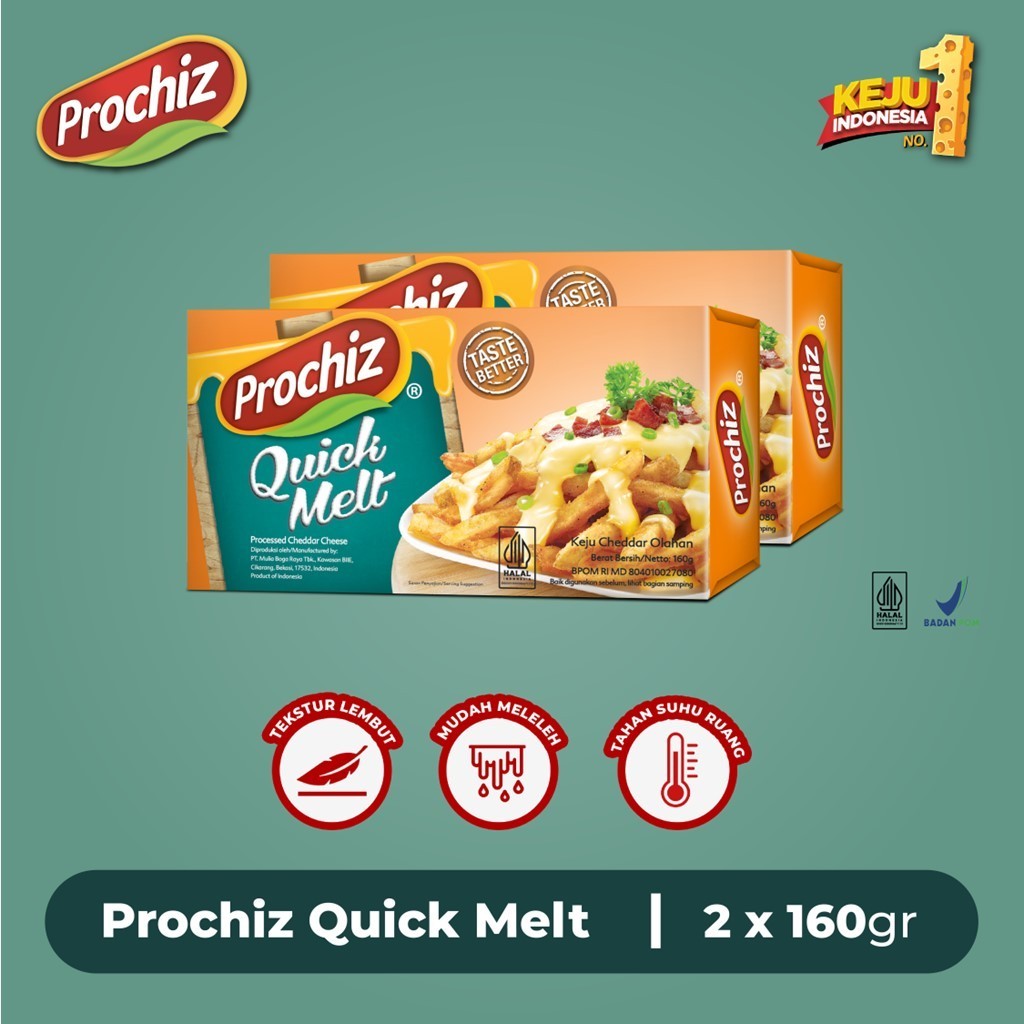 Jual Keju PROCHIZ Quick Melt 160g x 2 | Shopee Indonesia