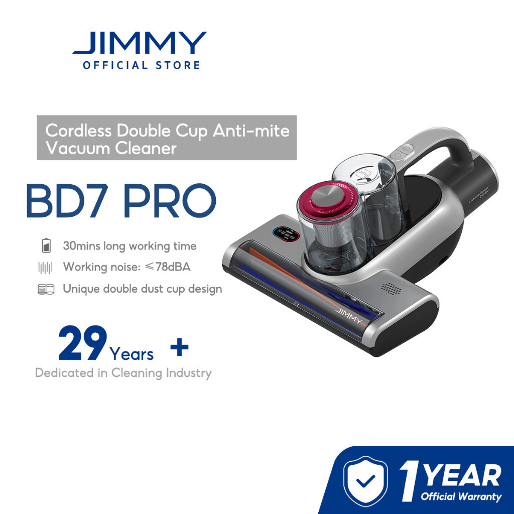 Jual JIMMY BD7 Pro Cordless Double Cup Anti Dust Mite Remover UV Vacuum ...