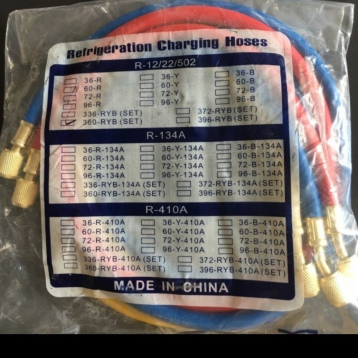 Jual charging house / selang manifold freon R22 R134 1m satuan | Shopee ...
