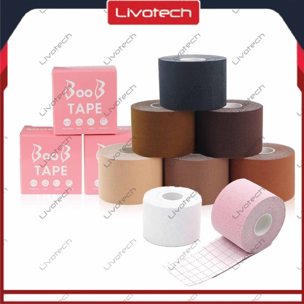 Jual Boob Body Tape 5cm x 5m Breast Lift Selotip Invisible Push Up Bra ...