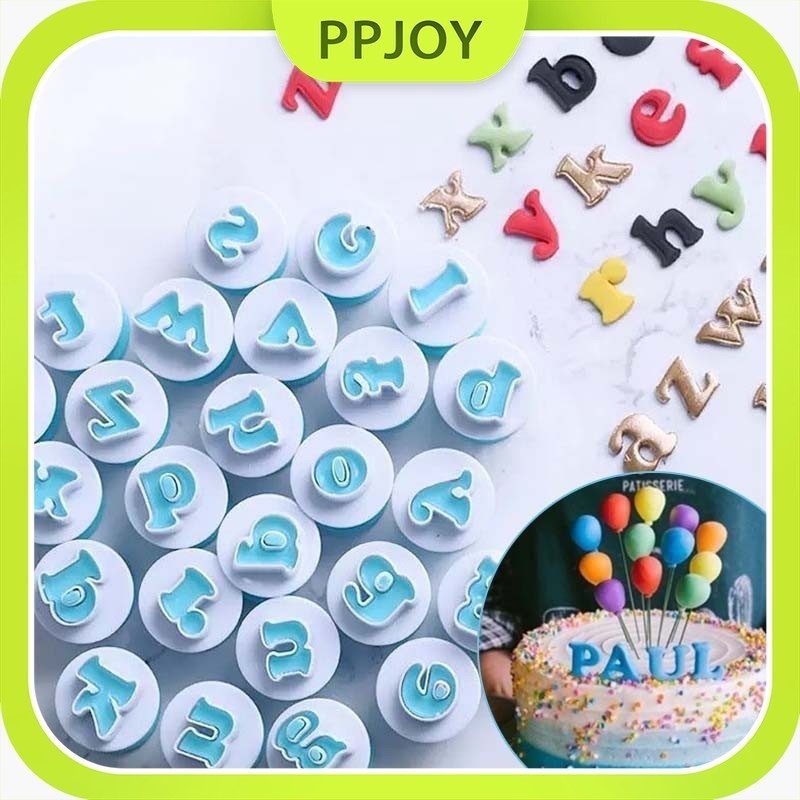 Jual 26Pcs Cetakan Huruf Plunger Huruf Besar kecil / 10 Pcs Angka Alat ...