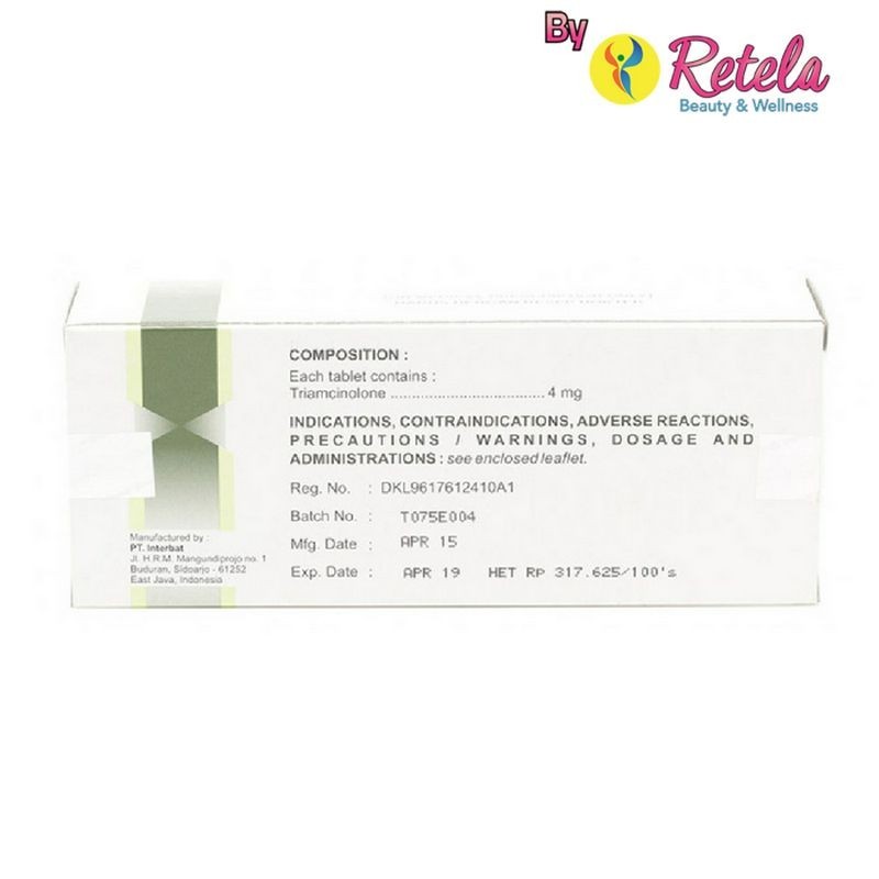 Jual TRIAMCORT 4MG 1 STRIP 10 TABLET | Shopee Indonesia