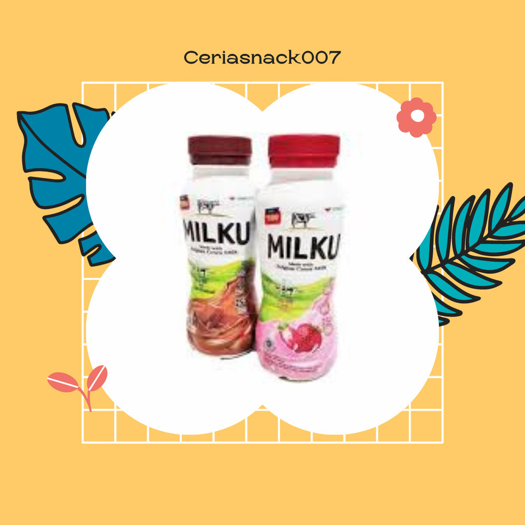 Jual Milku Susu UHT Coklat - Stroberi botol 200ml | Shopee Indonesia