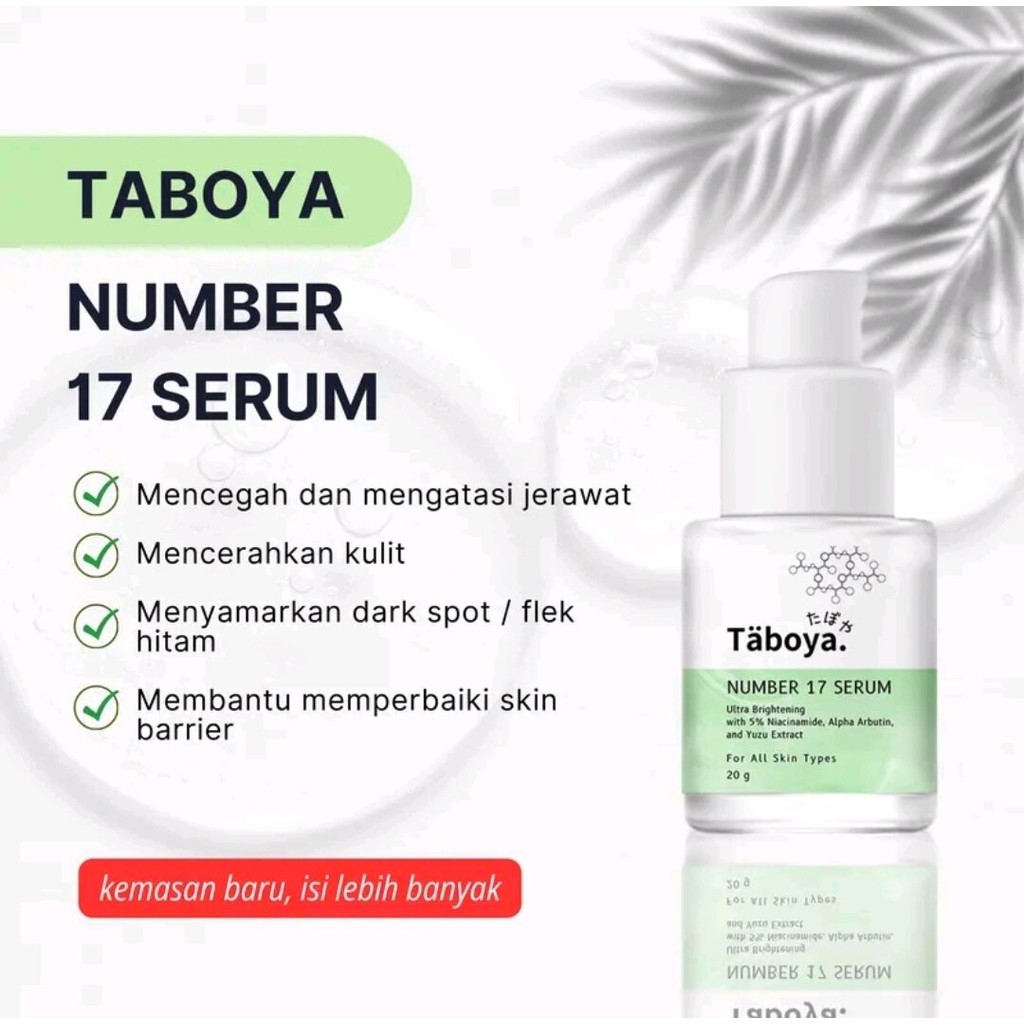 Jual Taboya Serum Number 17 - Produk Terbaru Untuk Masalah Wajah ...