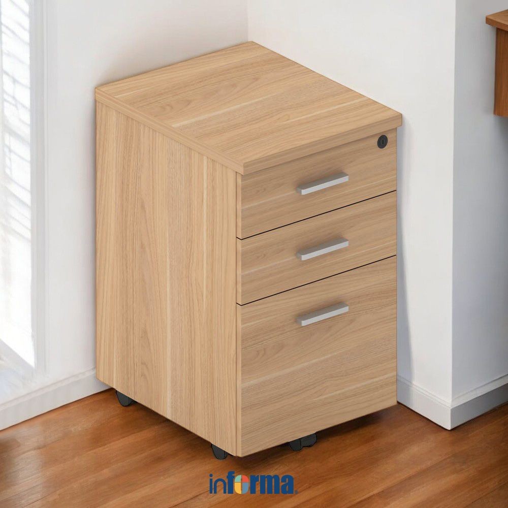 Jual Informa Sieben Laci Kantor 3 Tingkat - Cokelat Walnut Laci Kabinet ...