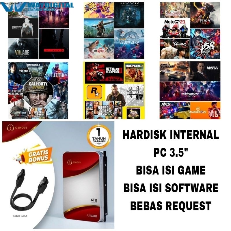 Jual HDD Hardisk Internal 3.5" 4TB - 1TB Isi PC Game Garansi Resmi ...