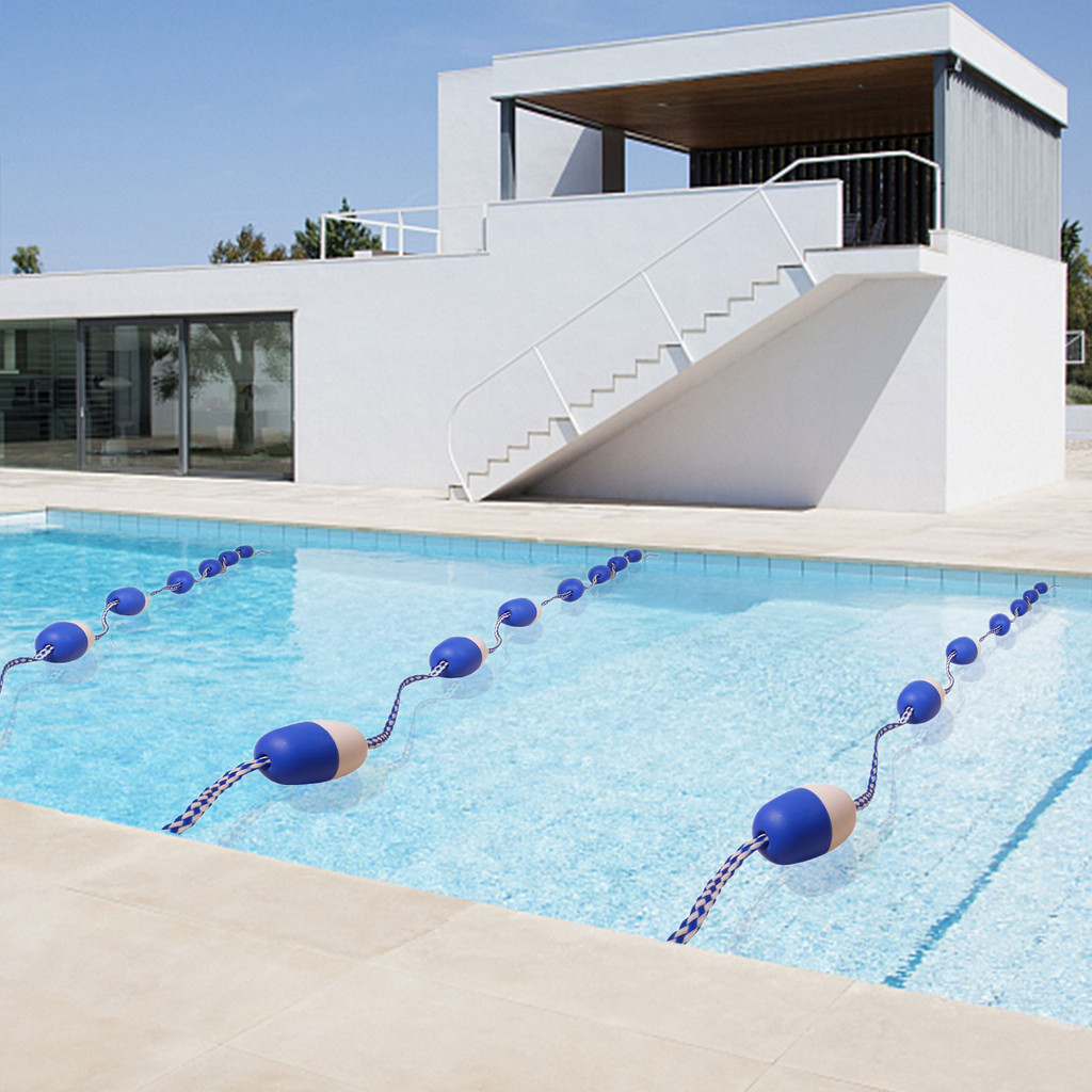 Jual 5.5m Swimming Pool Safety Separation Line with 11 Floats & 2 Hooks ...
