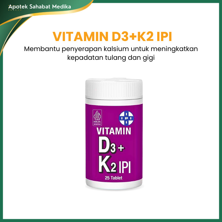 Jual VITAMIN D3+K2 IPI UNTUK MEMELIHARA KESEHATAN TULANG (25 TABLET ...