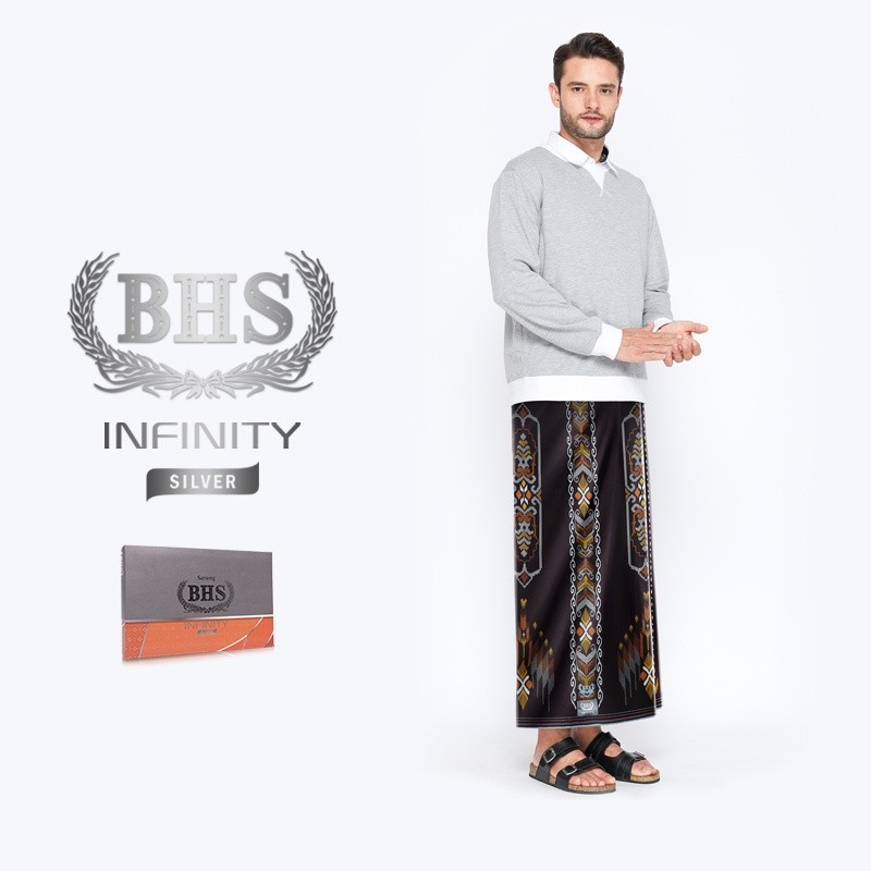 Jual Sarung BHS Infinity Silver Motif V32 PKH Coklat Tua | Shopee Indonesia