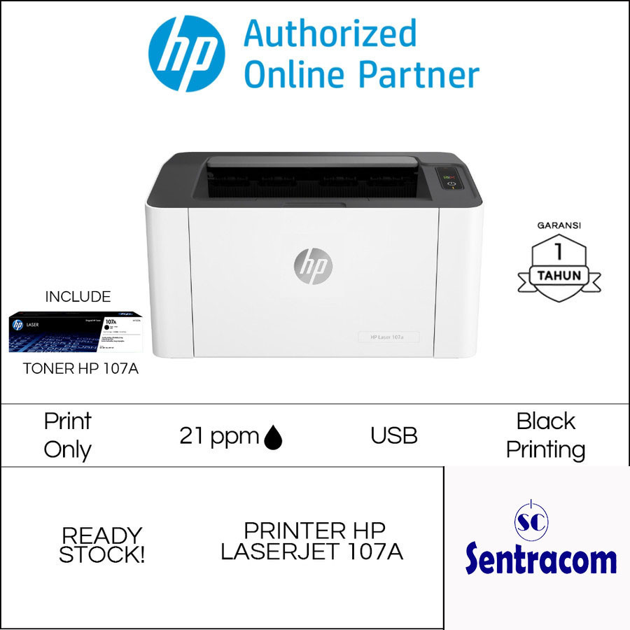 Jual Printer HP Monochrome Mono Laserjet 107A | M107A Print Only ...