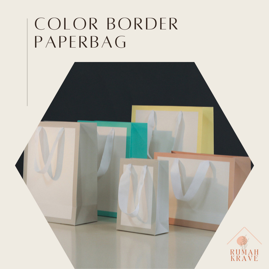 Jual RUMAH KRAVE - Color Border Paperbag Pastel | Shopee Indonesia
