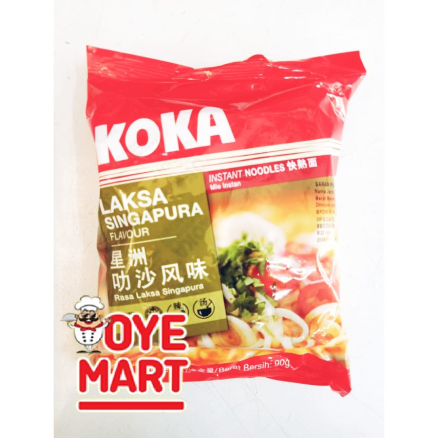 Jual KOKA INSTANT NOODLES LAKSA SINGAPURA FLAVOUR 90GR/MIE INSTANT RASA ...