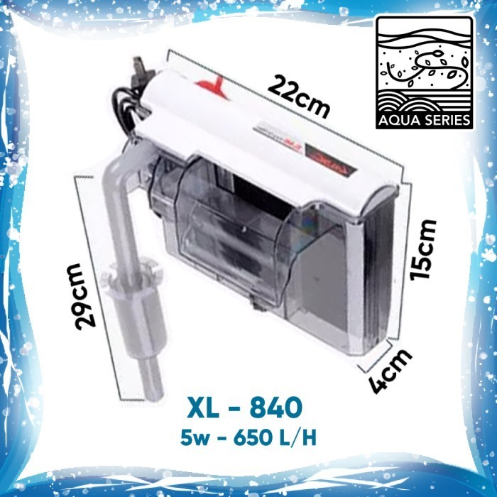 Jual FILTER GANTUNG SKIMMER AQUARIUM XILONG XL 840 HANG ON FILTER ...
