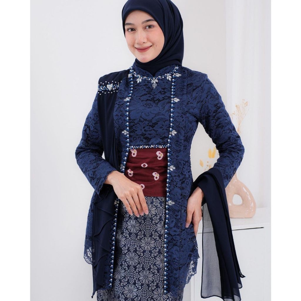 Jual Kebaya Kutu Baru Modern Kebaya Wisuda Lamaran Tunangan Set Kutubaru Full Payet Tunangan ...