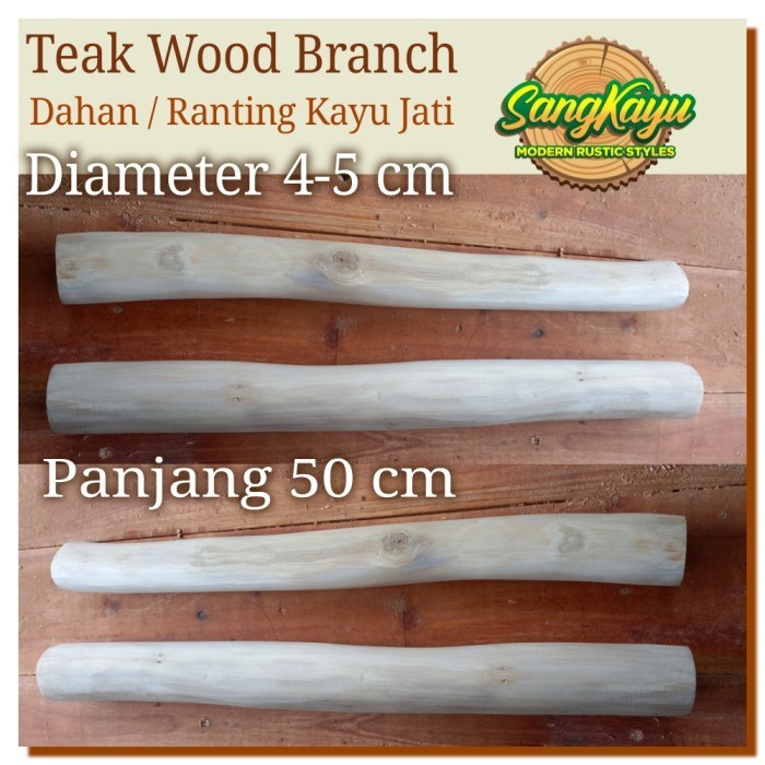 Jual Dahan ranting kayu jati 4-5-50 cm teak wood branch macrame wood ...