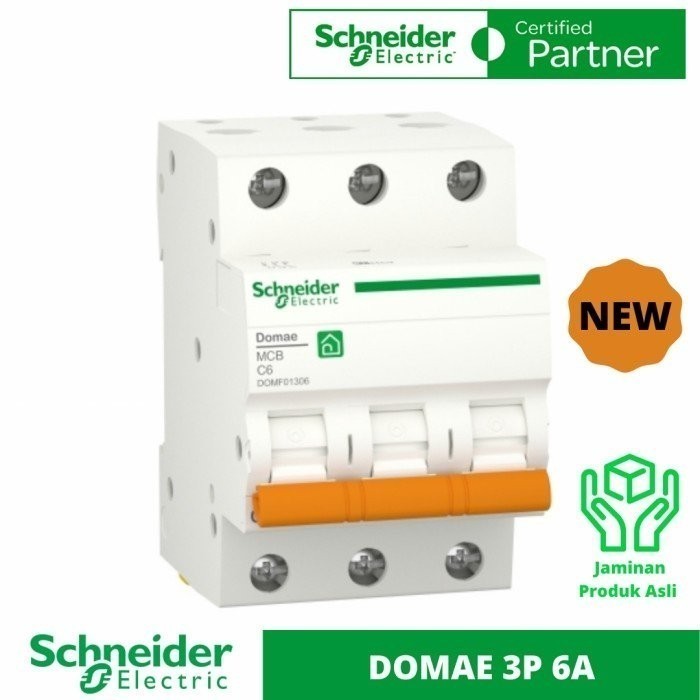 Jual MCB Schneider DOMAE 3 Phase / 3P 6A / 6 A | Shopee Indonesia