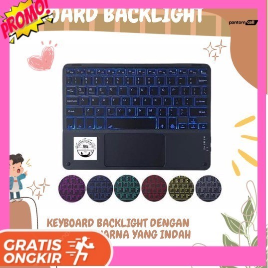 Jual Keyboard Bluetooth Universal Touchpad Backlight Tab 9-10 Inch ...