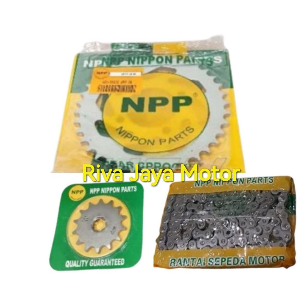 Jual Gear Paket Gir Set + Rantai Motor Suzuki Rc 100 Smash Shogun 110 ...