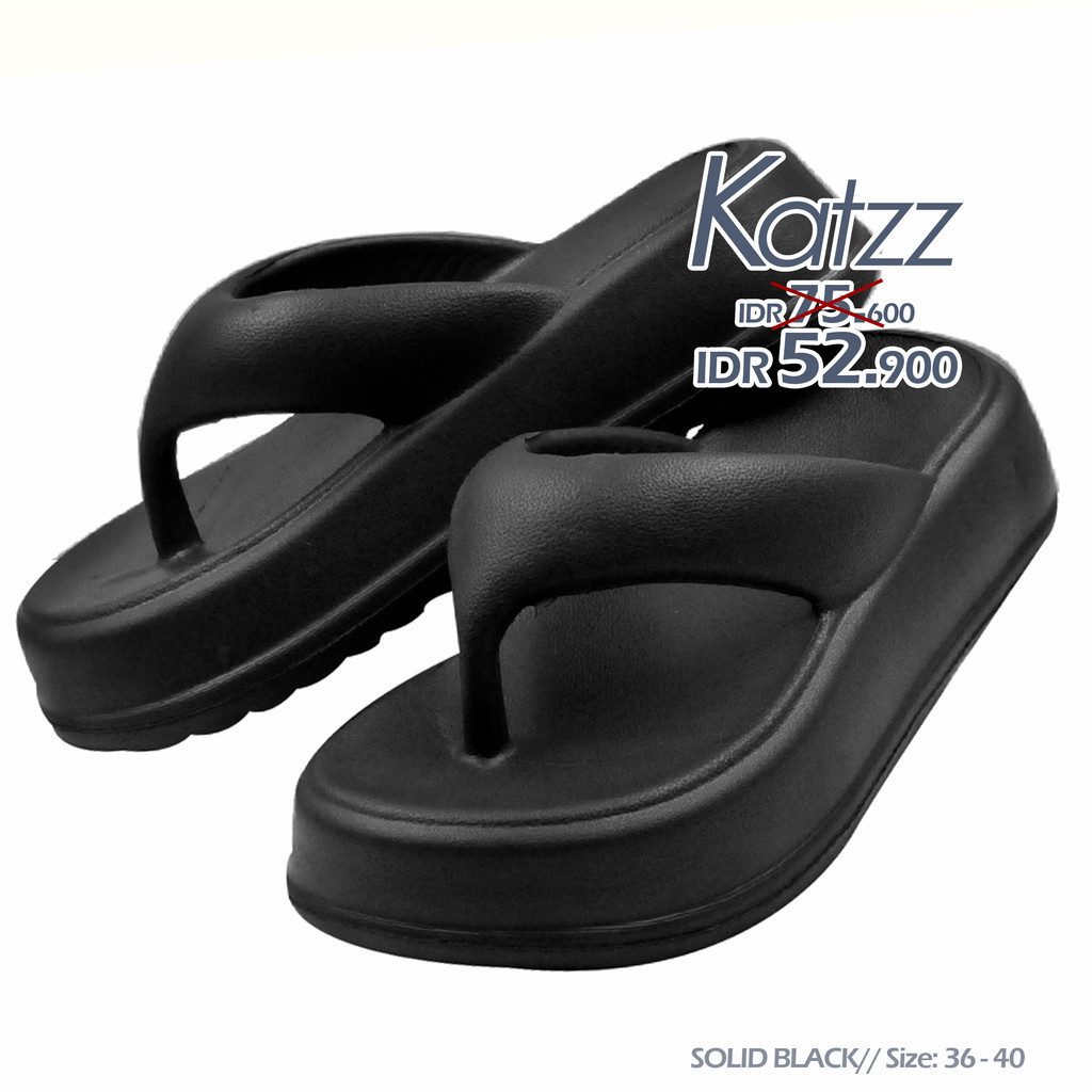 Jual KATZZ - Sandal Jepit Wedges Tinggi Premium Uk 36 - 40 Sandal ...
