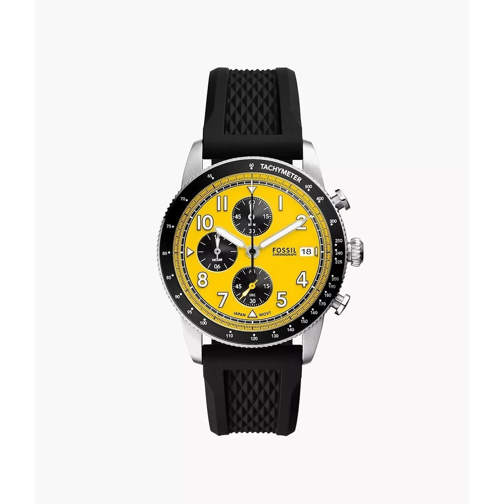 Jual Fossil Sport Yellow Silicone Chrono Jam Pria 42MM FS6044 | Shopee ...