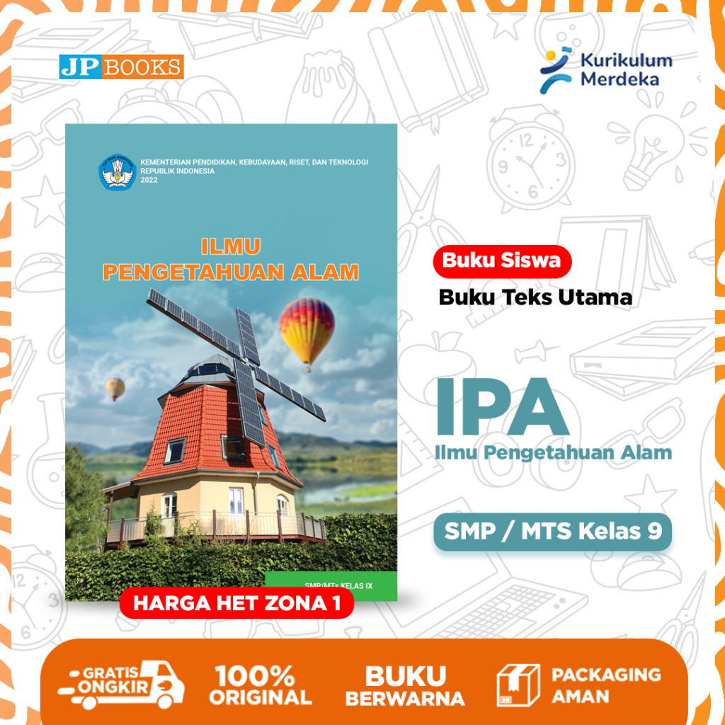 Jual JP Books – (KURIKULUM TERBARU) Buku Siswa / Buku Teks Utama HET Kurmer Sekolah Ilmu ...