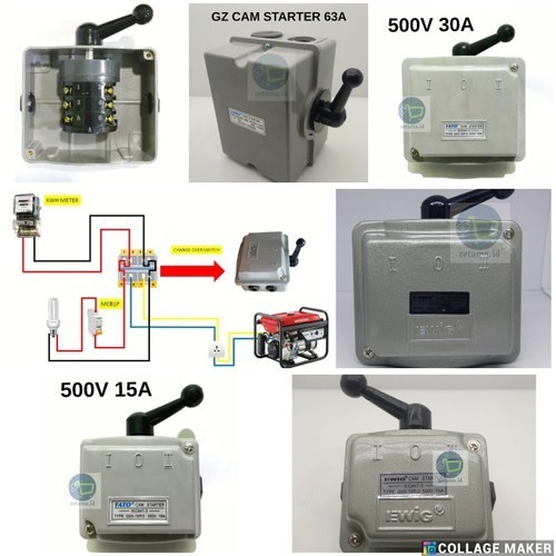 Jual Ohm Cam Saklar Genset PLN Starter Change Over Switch COS 15A 30A ...