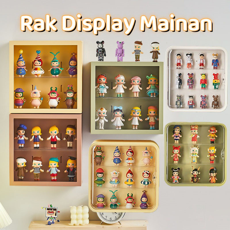 Jual Rak Display Mainan Gantung Wall Mounted Display Box Kotak Display ...