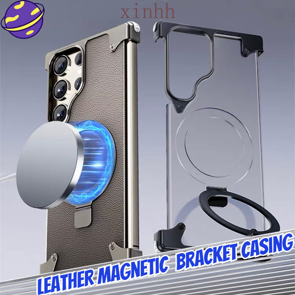 Jual New High-end Leather Magnetic Phone Casing Suitable for Samsung ...