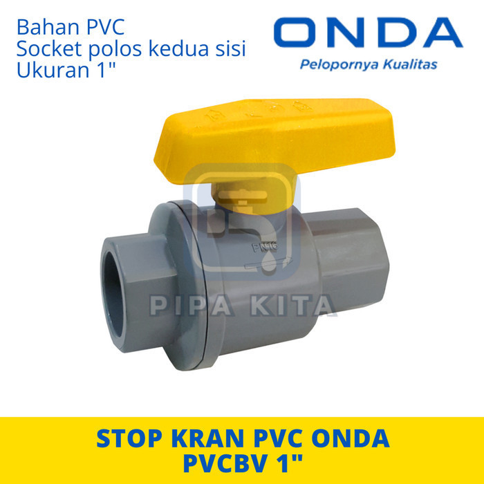 Jual Ball Valve PVCBV 1 ONDA Polos Stop Kran PVC 1 inch | Shopee Indonesia