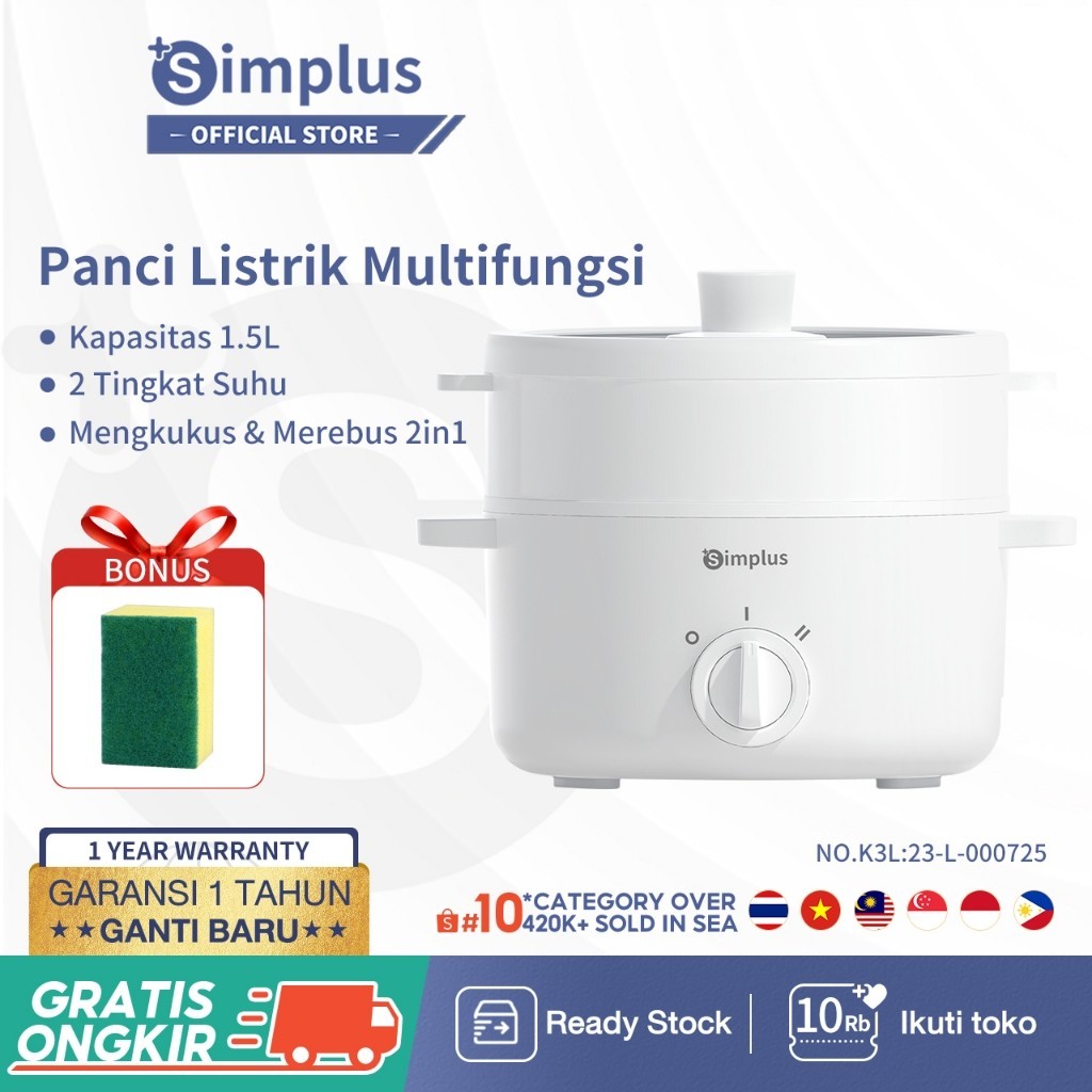 Jual Simplus Panci Listrik Multifungsi Pengukus Anti Lengket Pengukus ...