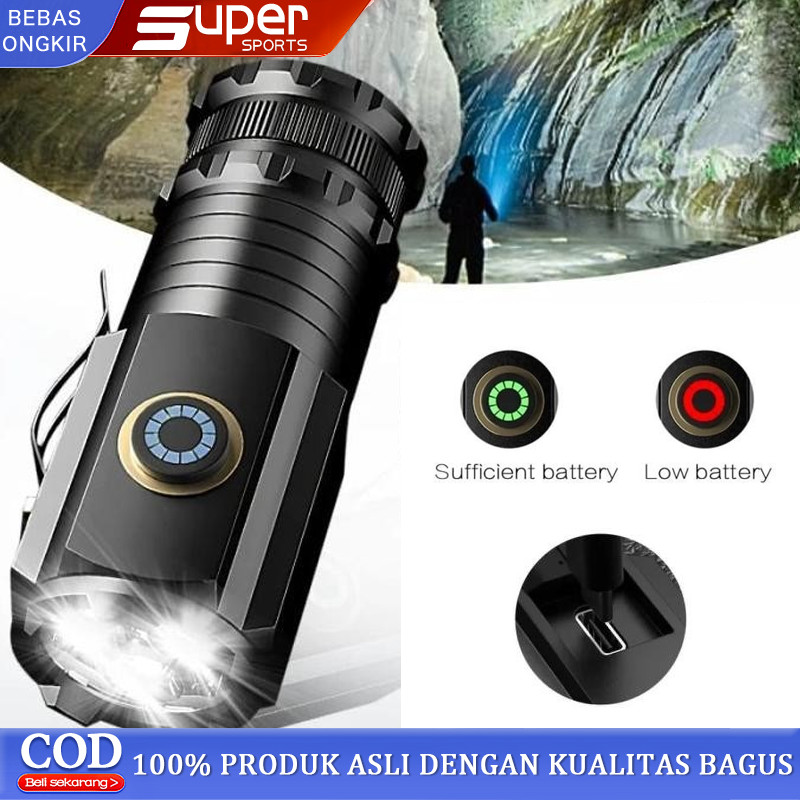 Jual Senter LED isi ulang super terang/senter LED mini/senter paduan aluminium tahan air super ...