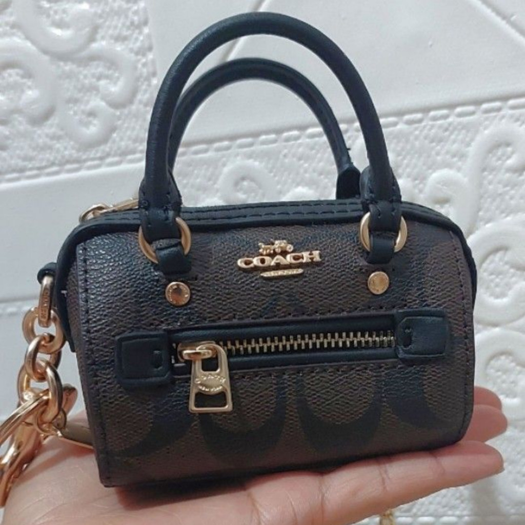 Jual (Original 100%) Coach Micro Rowan In Signature Canvas - Brown (CH ...