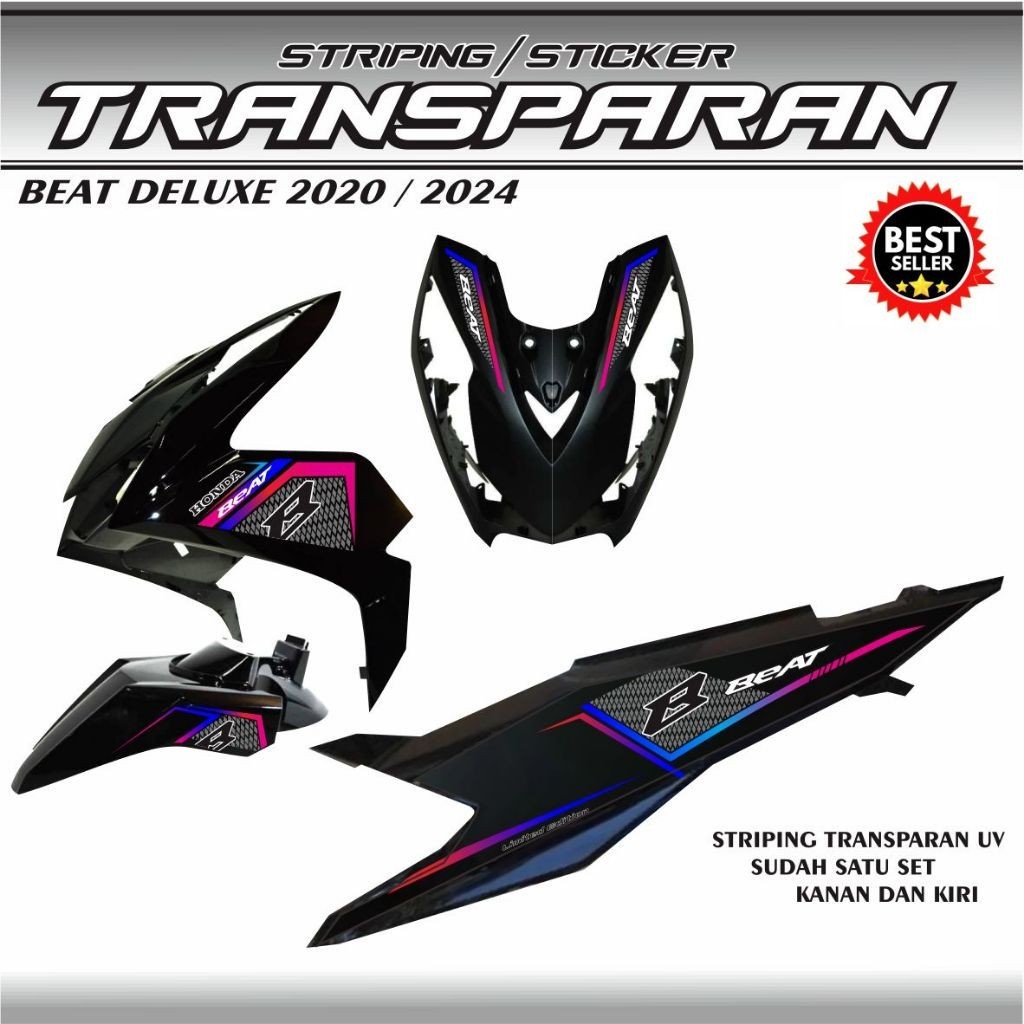 Jual STIKER TRANSPARAN ORIGINAL STIKER BEAT DELUXE TRANSPARAN UV ...