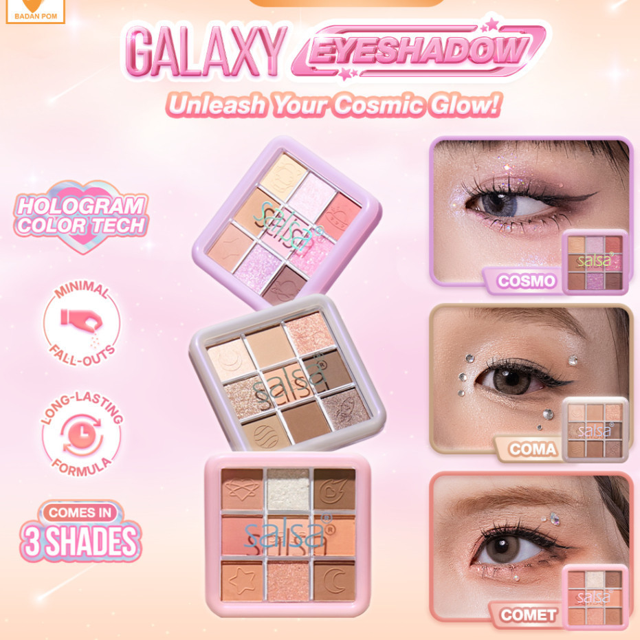 Jual ️MATCHA ️ SALSA GALAXY EYESHADOW PALETTE 9 SHADES | Shopee Indonesia