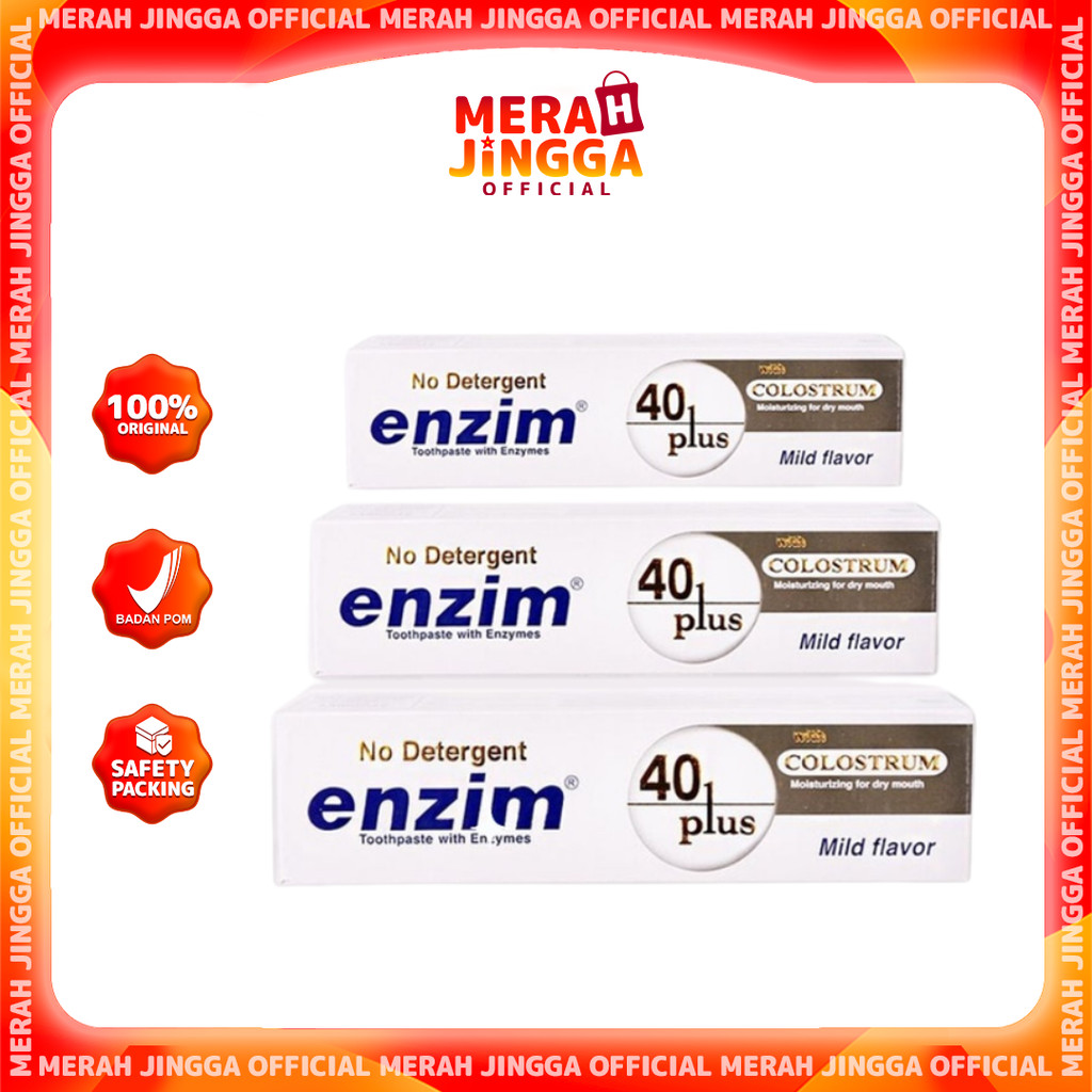 Jual Enzim Toothpaste 40 Plus 63gr - 124gr - 160gr | Merah Jingga ...